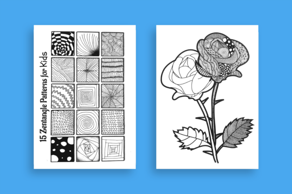 Zentangles | Mindfulness Activities For Kids | Lightly Sketched