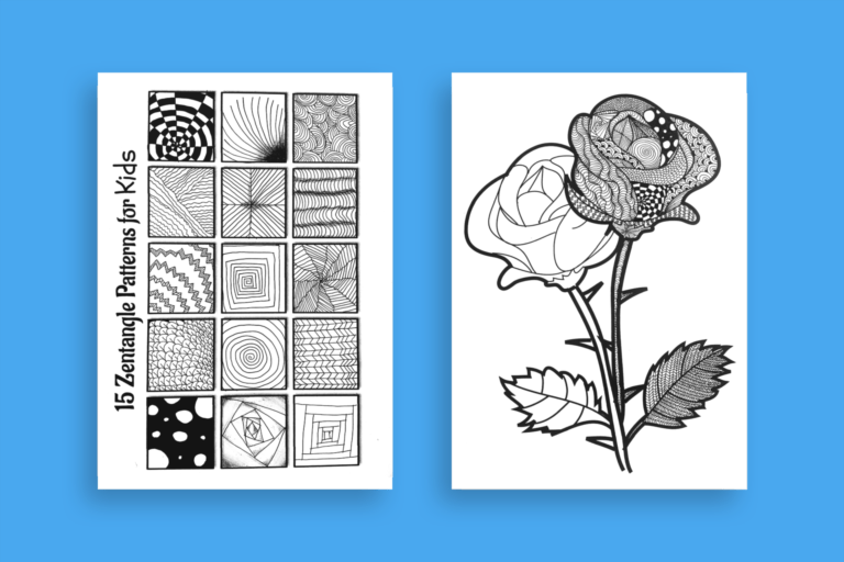 Zentangles | Mindfulness Activities For Kids | Lightly Sketched