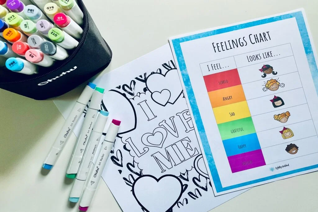 Mindfulness Colorings | Coloring Sheets For Kids | Lightly Sketched | Mono