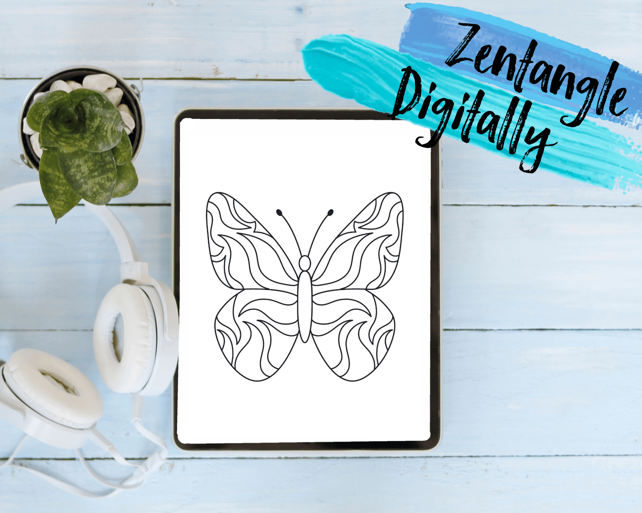 Butterfly Zentangle Starter Pack | Lightly Sketched