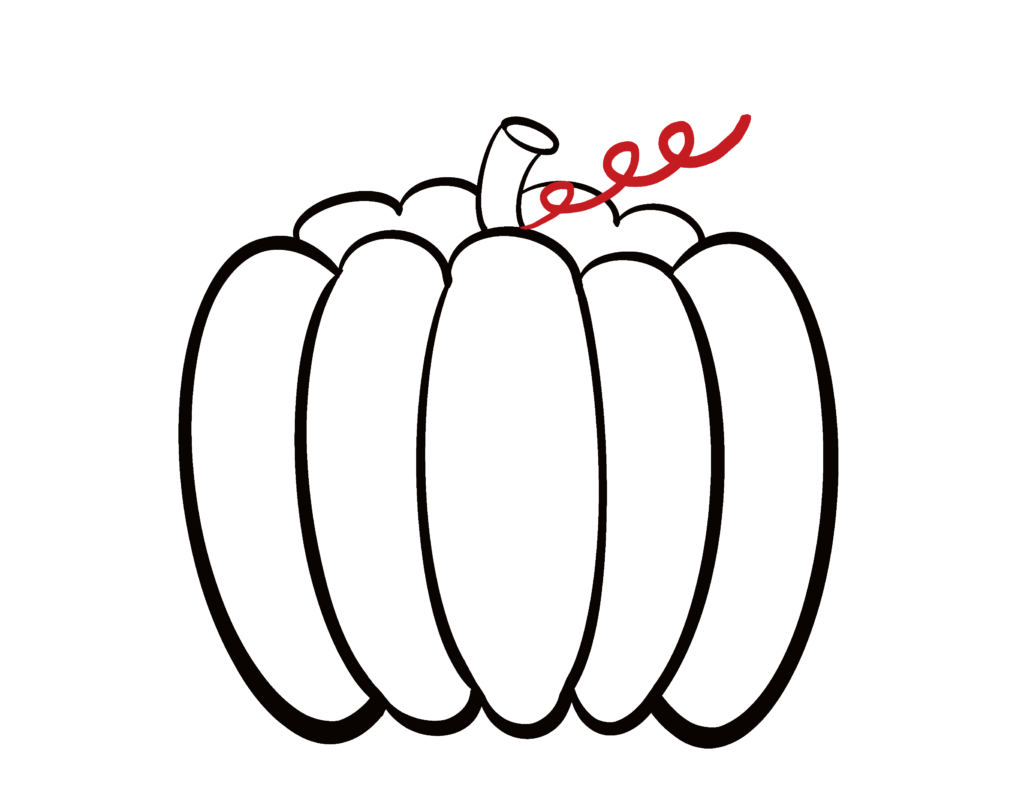 How to Draw a Pumpkin Easy | Step by Step | Lightly Sketched | Mono