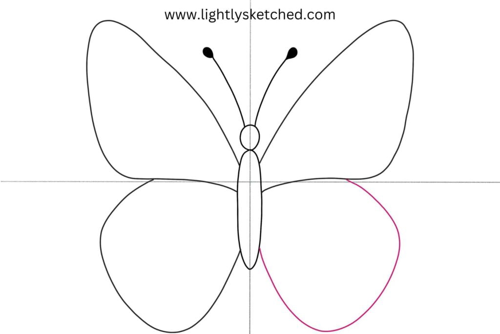 How to Draw a Simple Butterfly | Step by Step Drawing