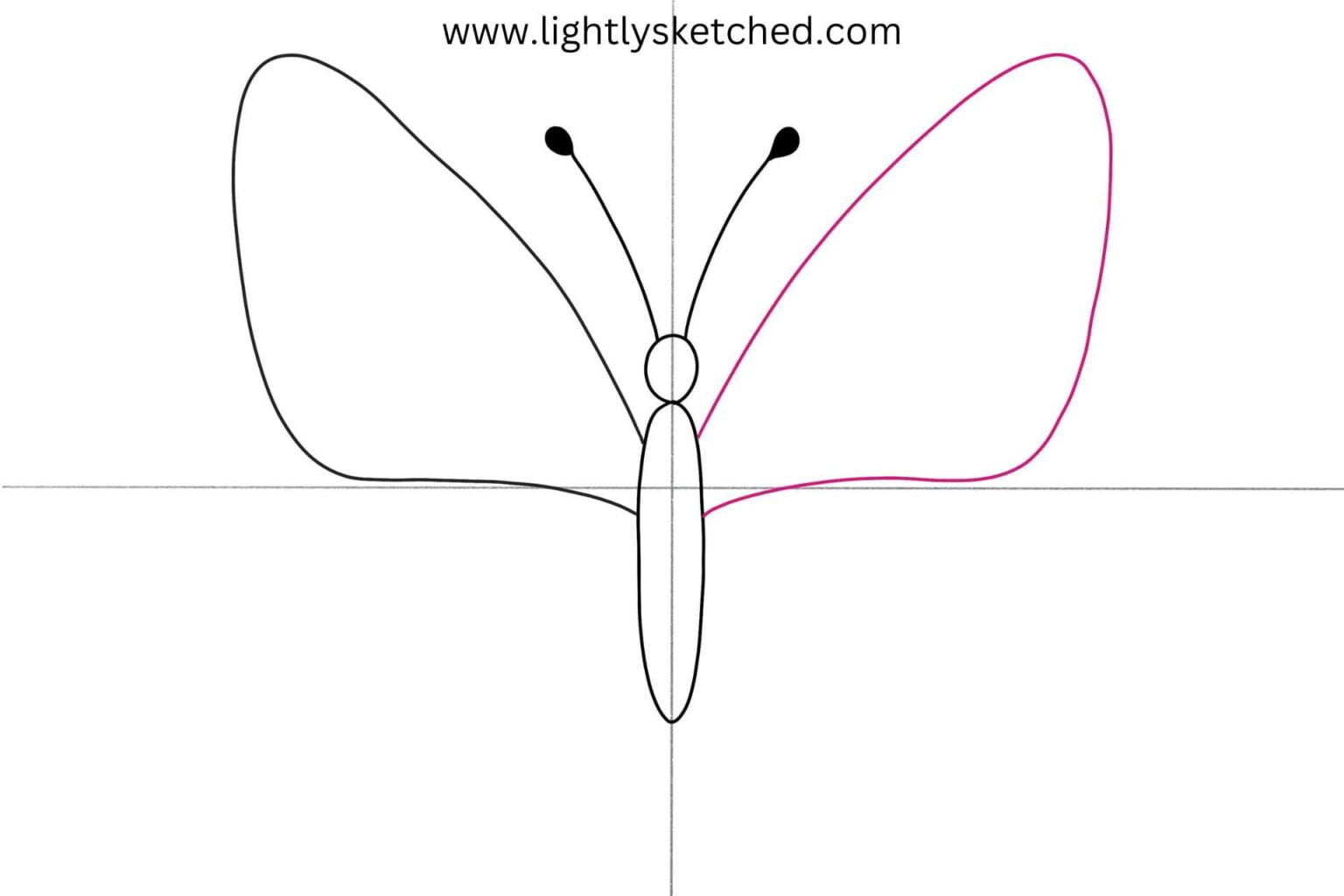 How to Draw a Simple Butterfly | Step by Step Drawing