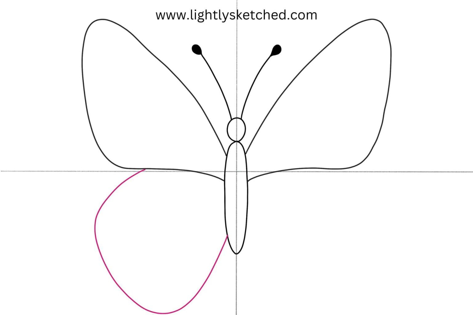 How to Draw a Simple Butterfly | Step by Step Drawing
