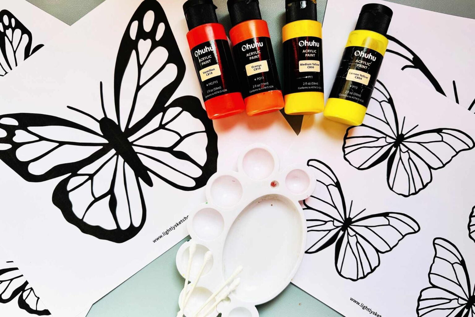 Q-tip Painting| Butterfly Activities