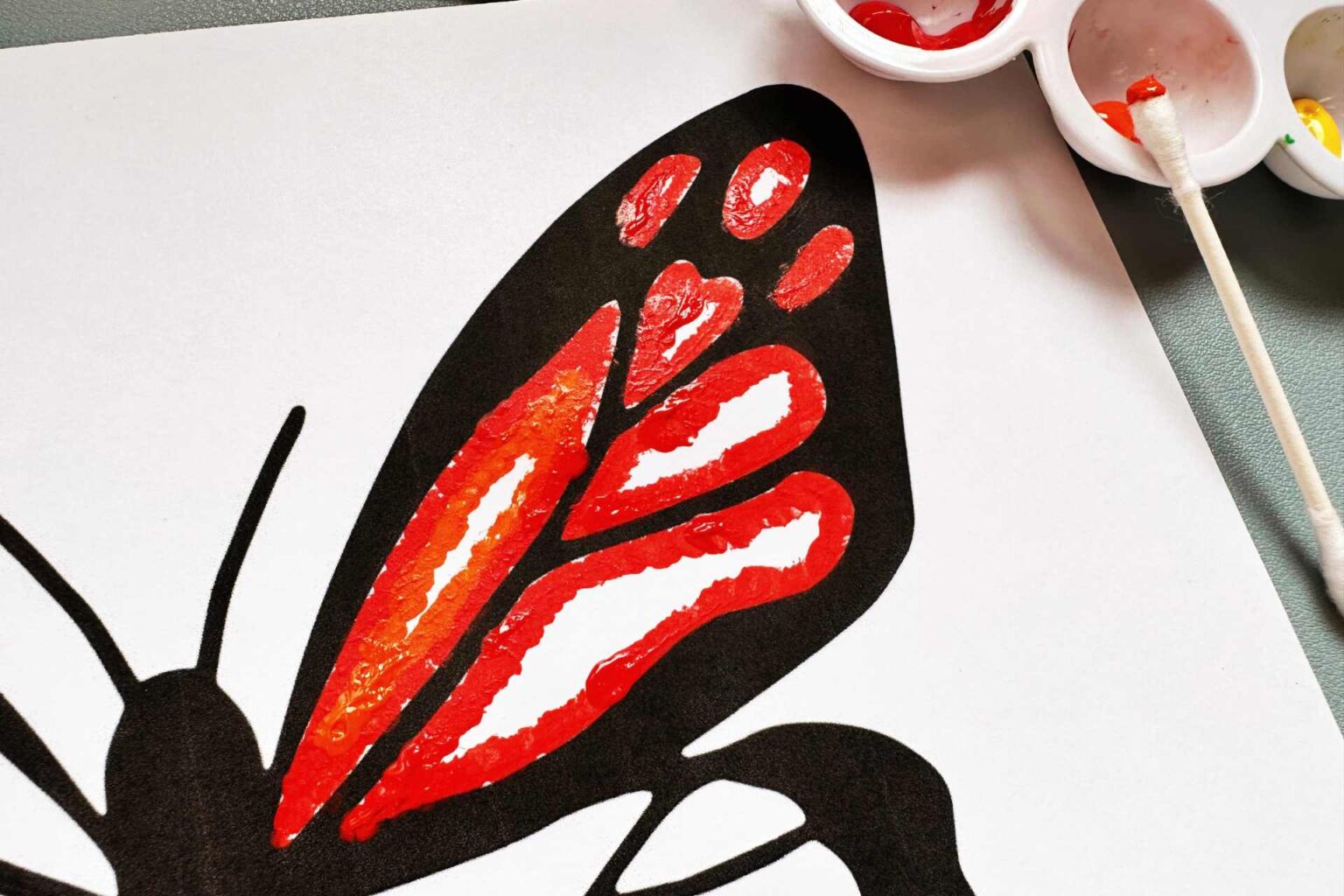 Q-tip Painting| Butterfly Activities