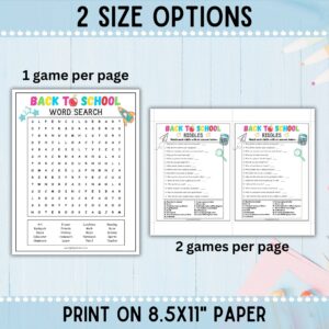 Back to School Word Search | Lightly Sketched