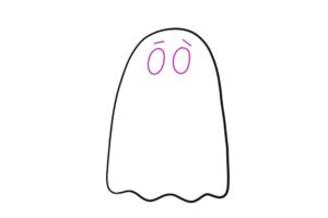 Ghost Drawing Easy | Halloween Doodles | Lightly Sketched