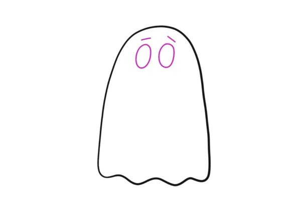 Ghost Drawing Easy | Halloween Doodles | Lightly Sketched