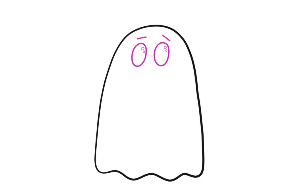 Ghost Drawing Easy | Halloween Doodles | Lightly Sketched