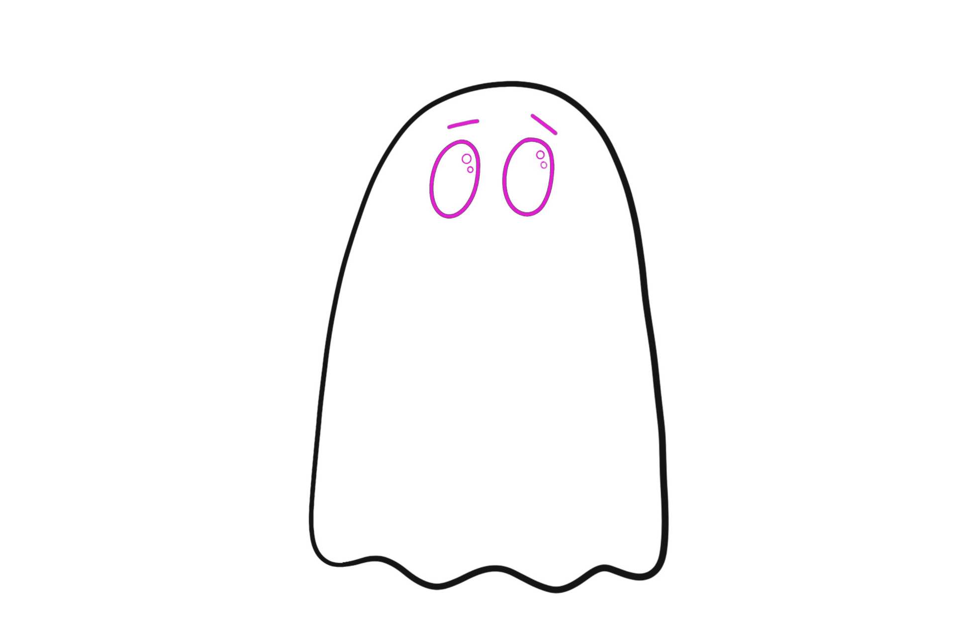 Ghost Drawing Easy | Halloween Doodles | Lightly Sketched