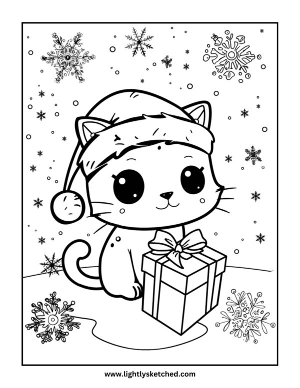 Cute and Easy Coloring Pages | Christmas Coloring Pages | Lightly Sketched