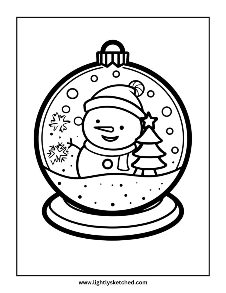 Cute and Easy Coloring Pages | Christmas Coloring Pages | Lightly Sketched