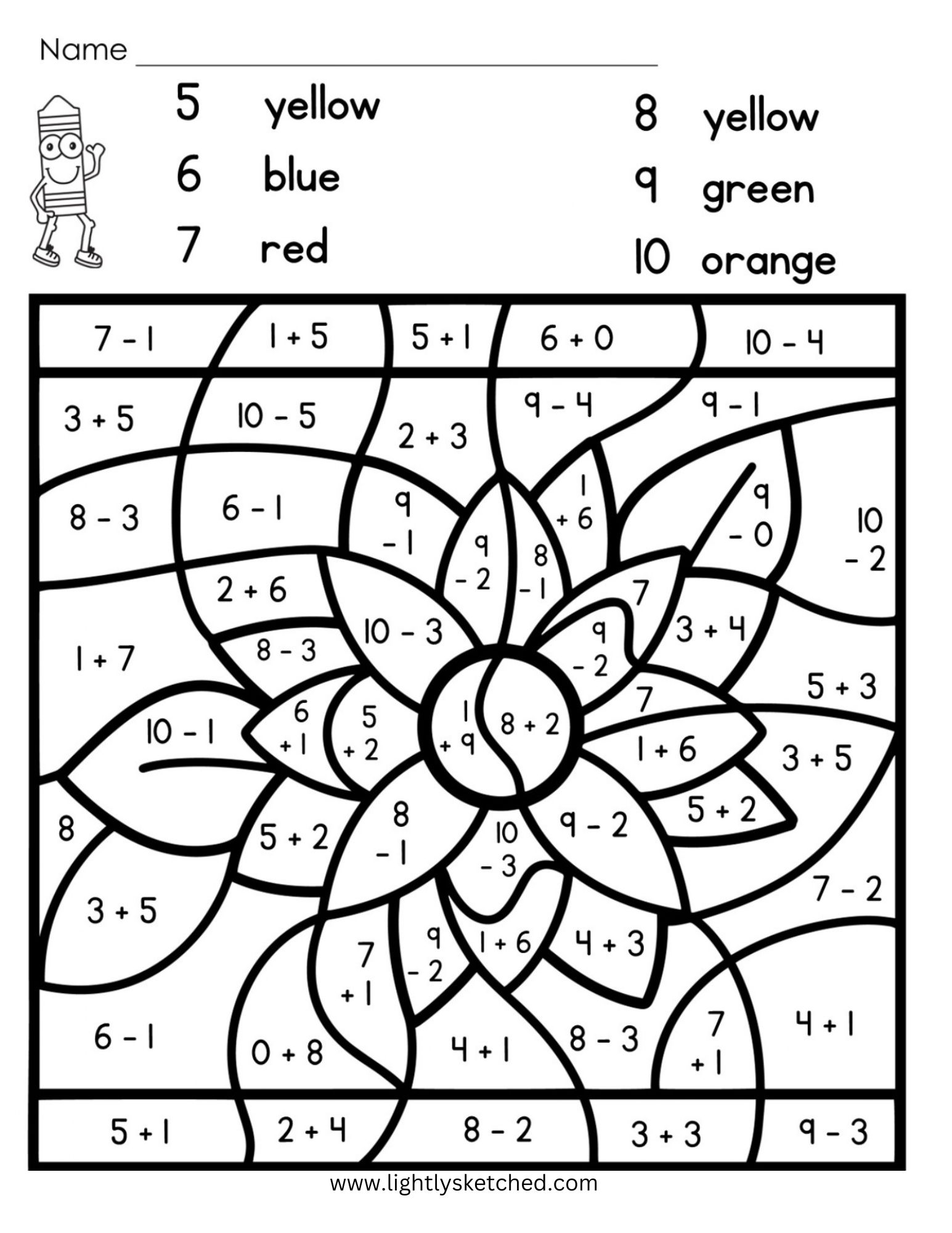 Christmas Color by Number | Lightly Sketched
