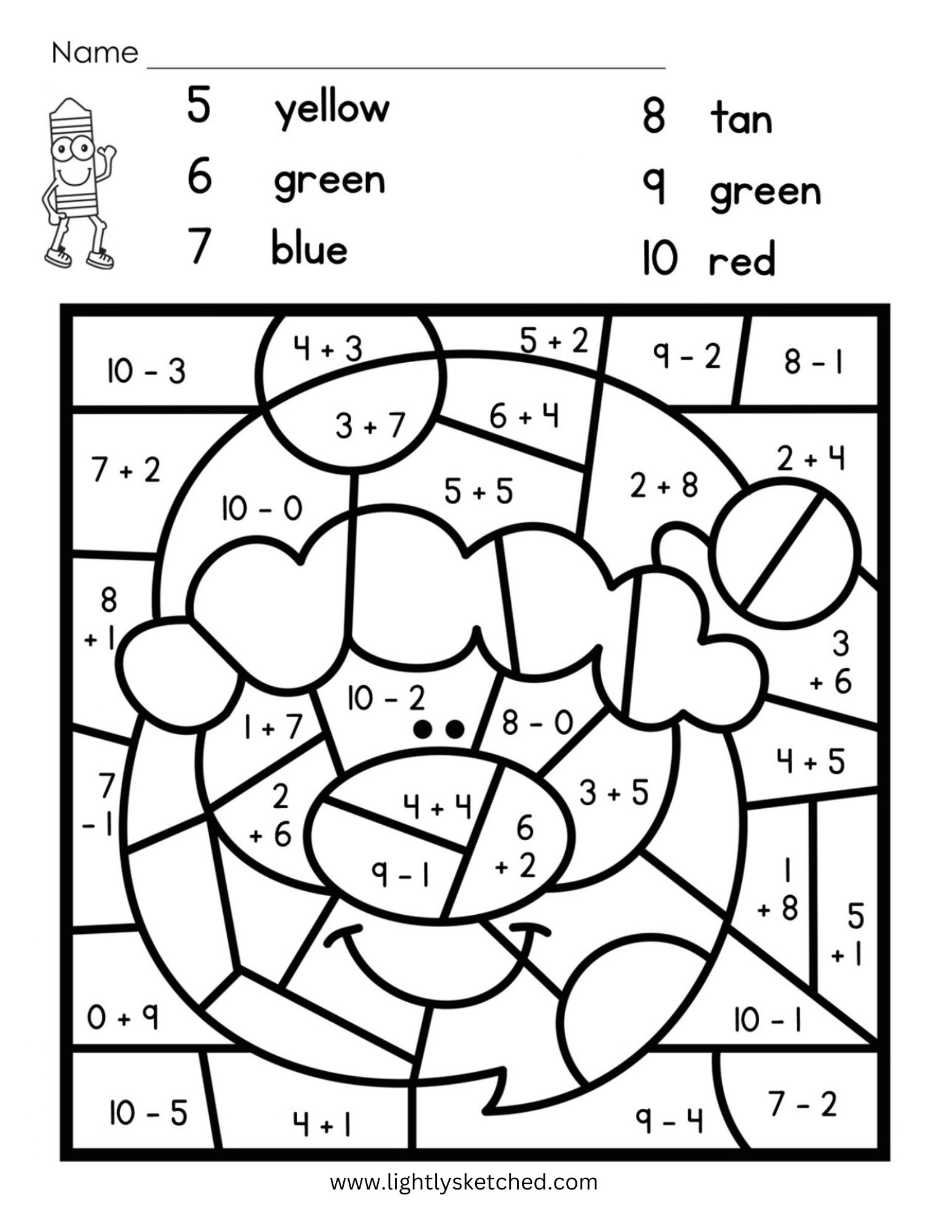 Christmas Color by Number | Lightly Sketched