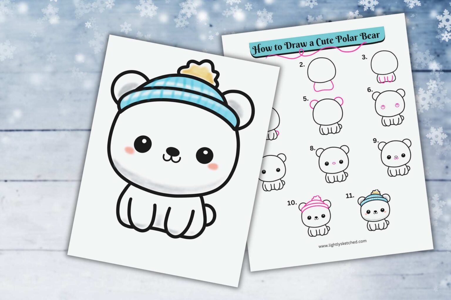 How to Draw a Polar Bear | Lightly Sketched