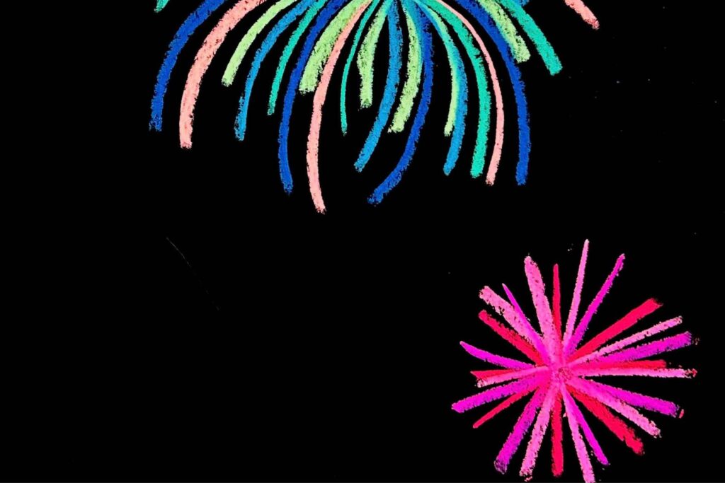 Firework Art with Chalk Pastels: New Year’s Arts and Crafts | Lightly ...
