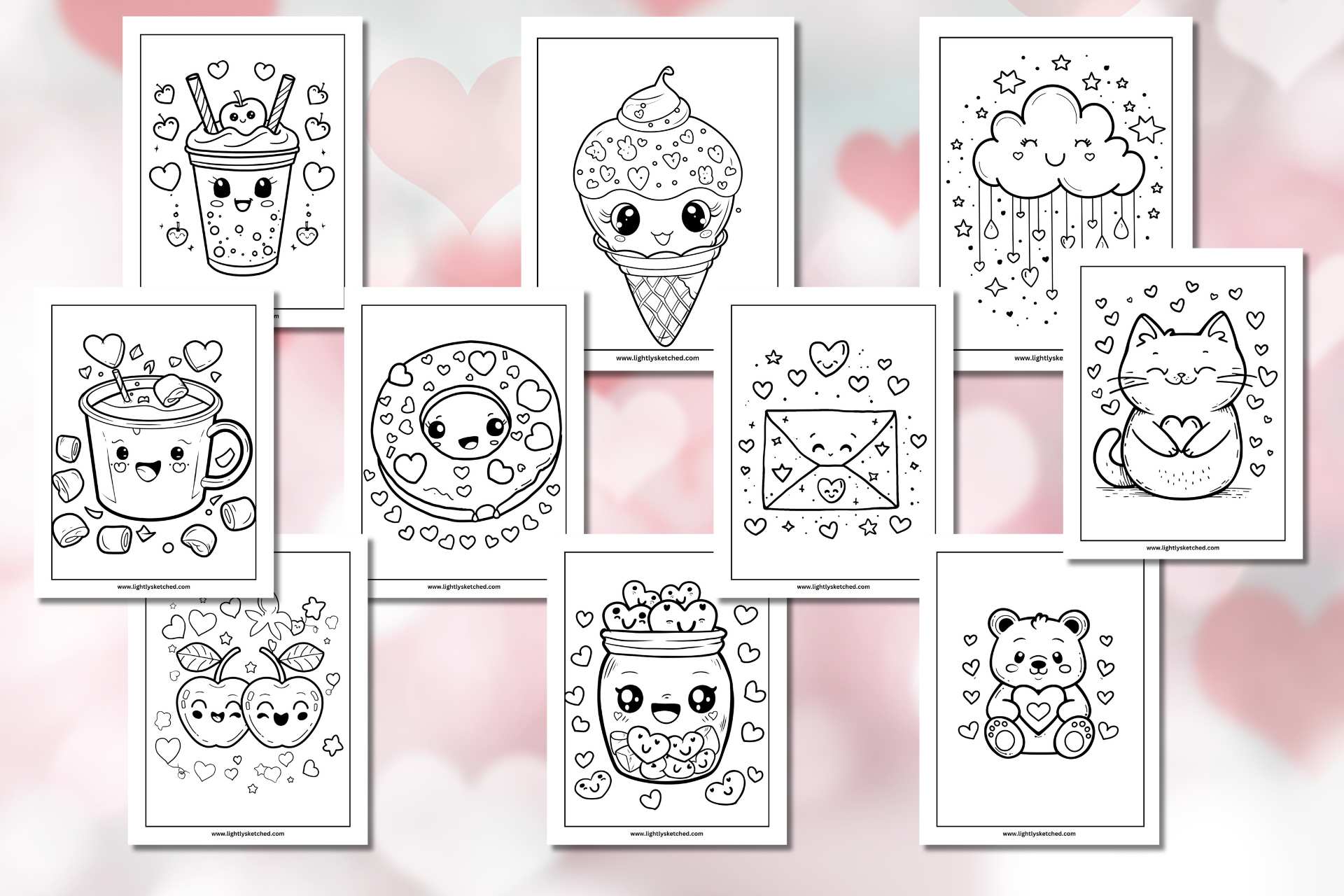 Valentine's Day Coloring Pages | Lightly Sketched