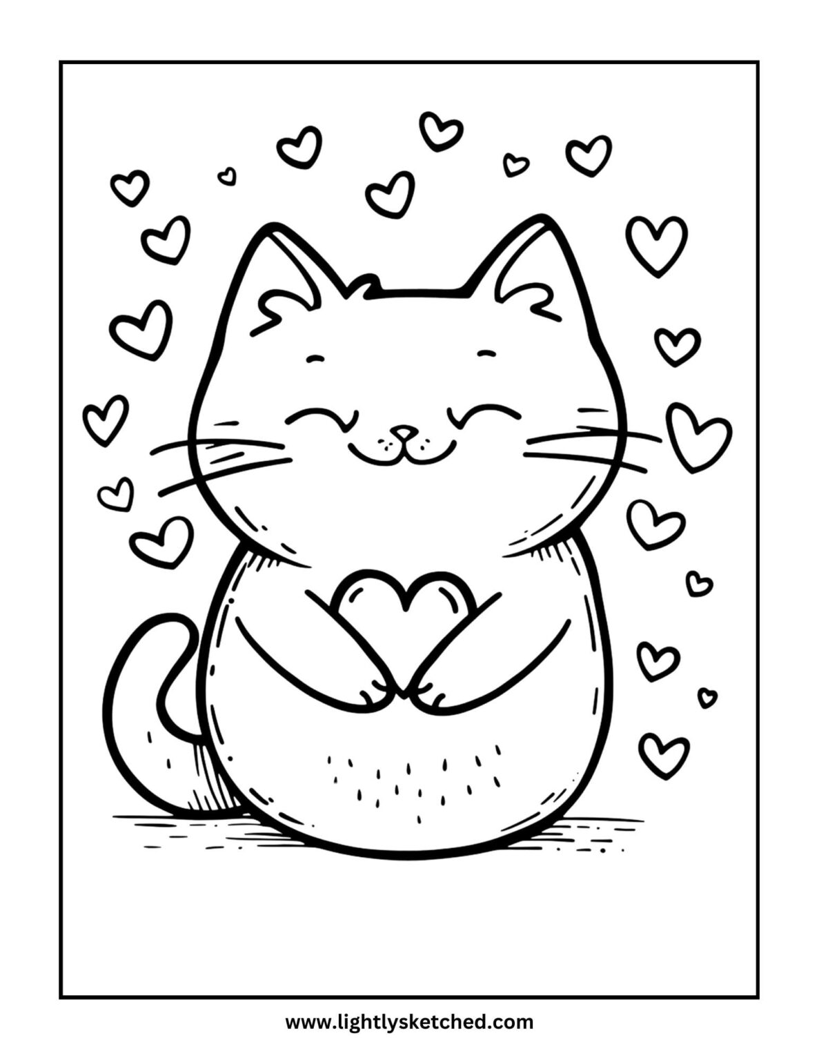 Valentine's Day Coloring Pages | Lightly Sketched