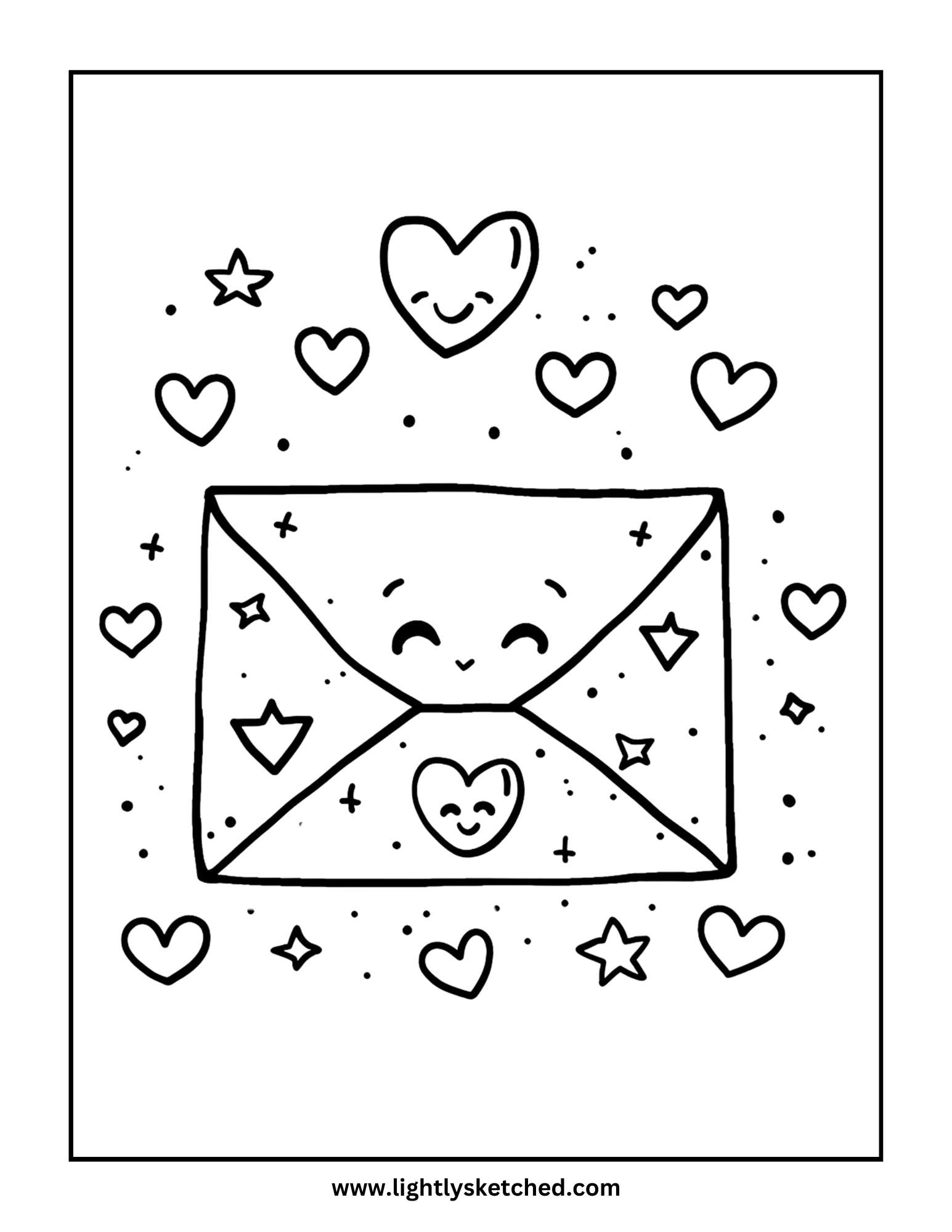 Valentine's Day Coloring Pages | Lightly Sketched
