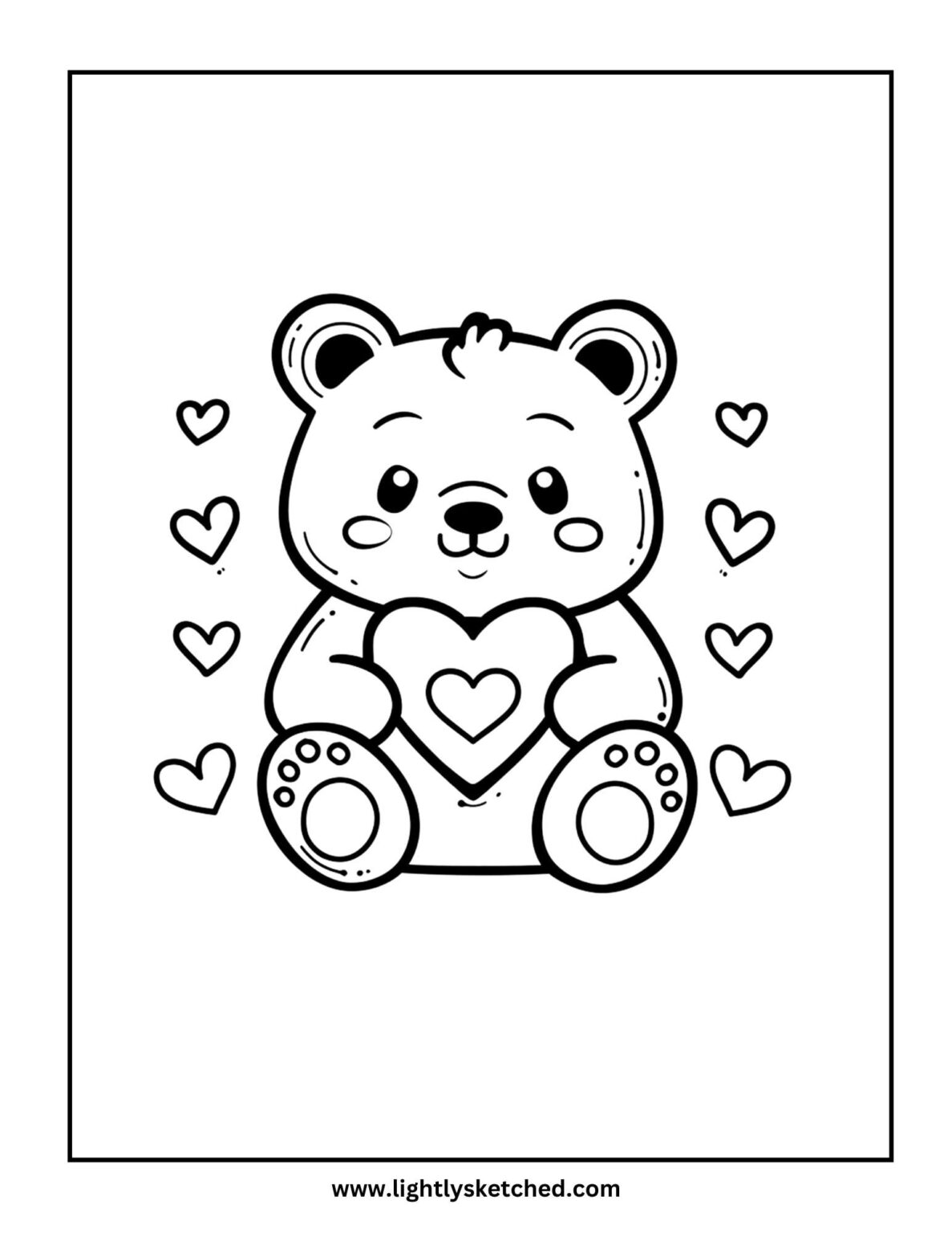 Valentine's Day Coloring Pages | Lightly Sketched