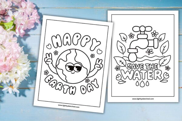 Earth Day Coloring Pages | Lightly Sketched