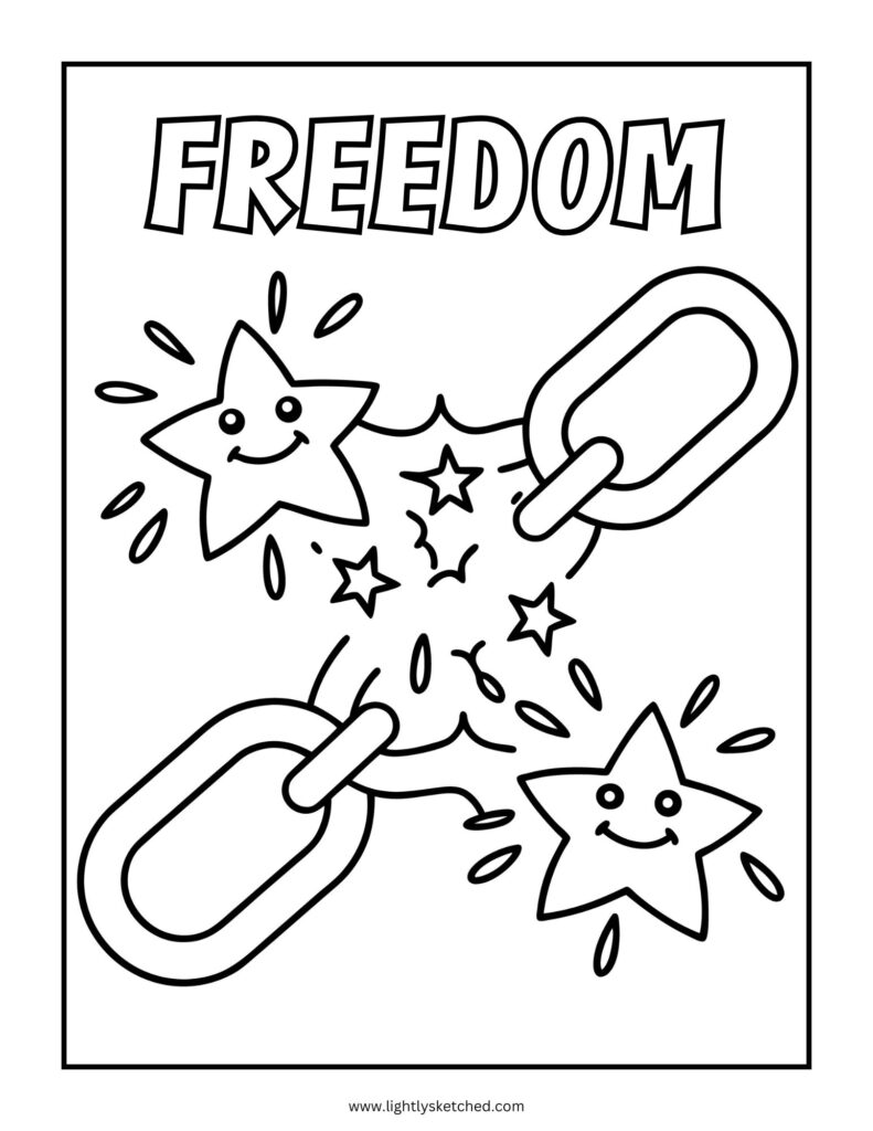 Juneteenth Coloring Pages | Lightly Sketched