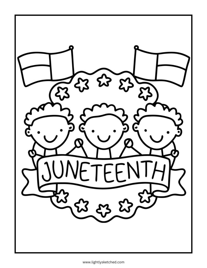 Juneteenth Coloring Pages | Lightly Sketched
