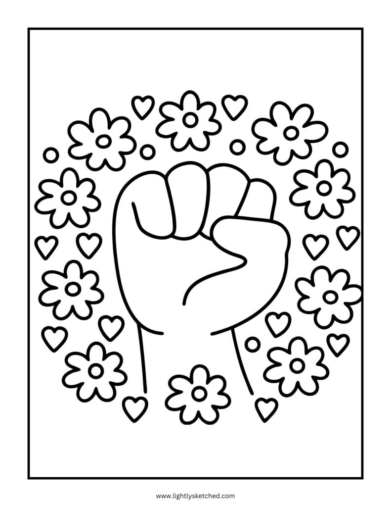 Juneteenth Coloring Pages | Lightly Sketched