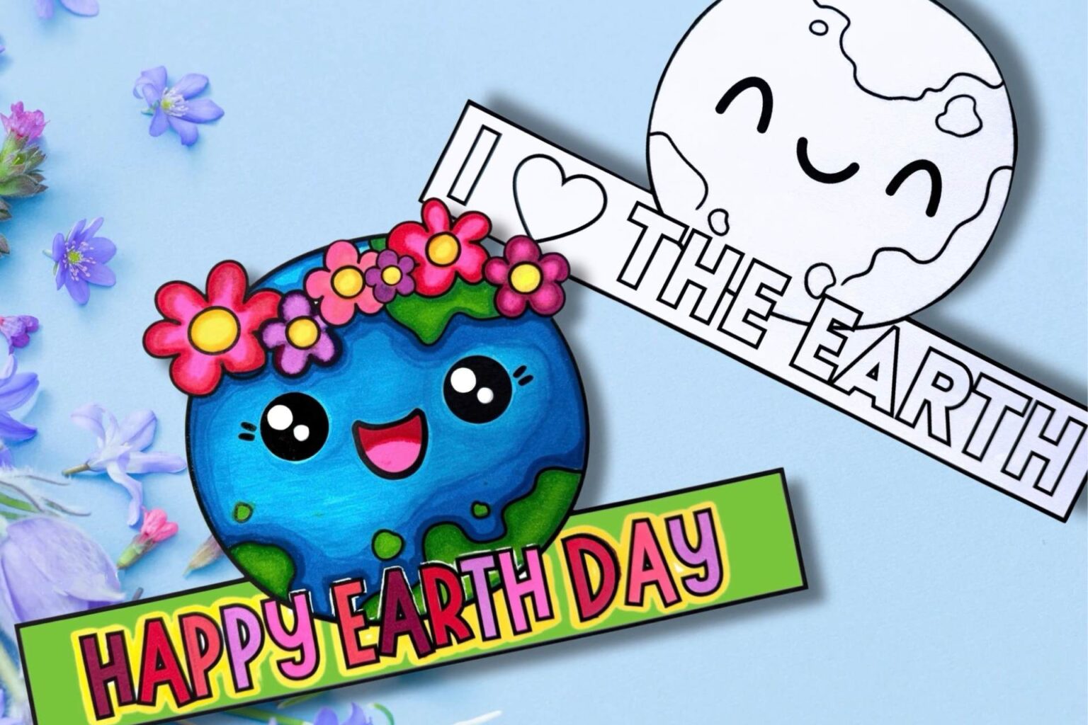 Easy Earth Day Craft for Kids | Printable Earth Day Crown | Lightly ...